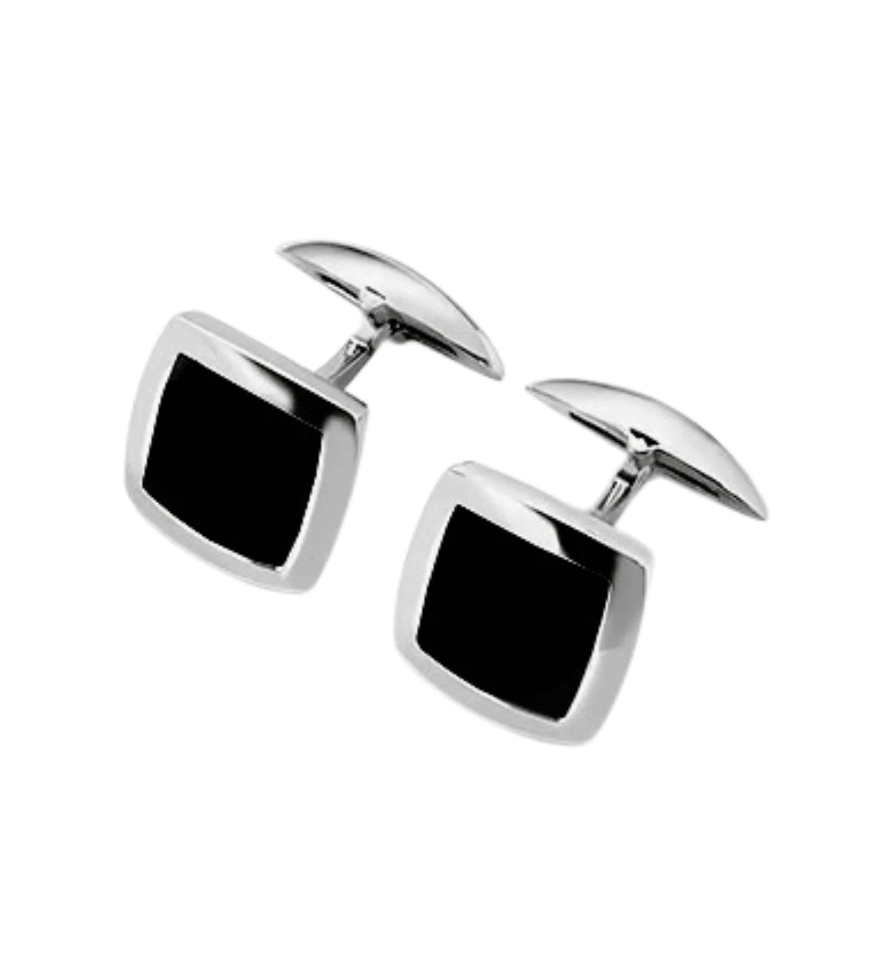 Sterling Silver And Onyx Square Cufflinks – Mr.Start