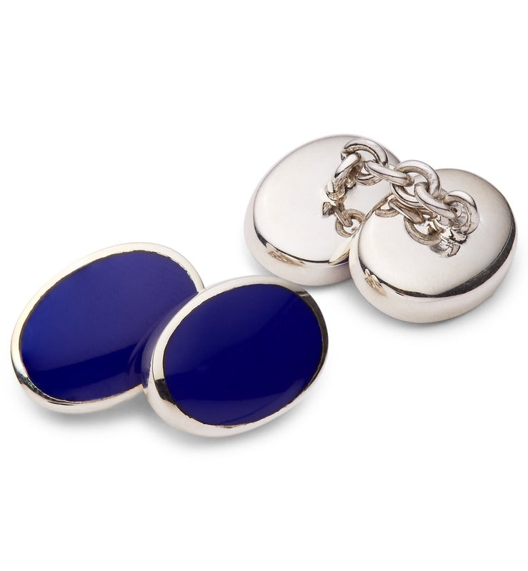 Silver and Lapiz Lazuli Cufflinks – Mr.Start