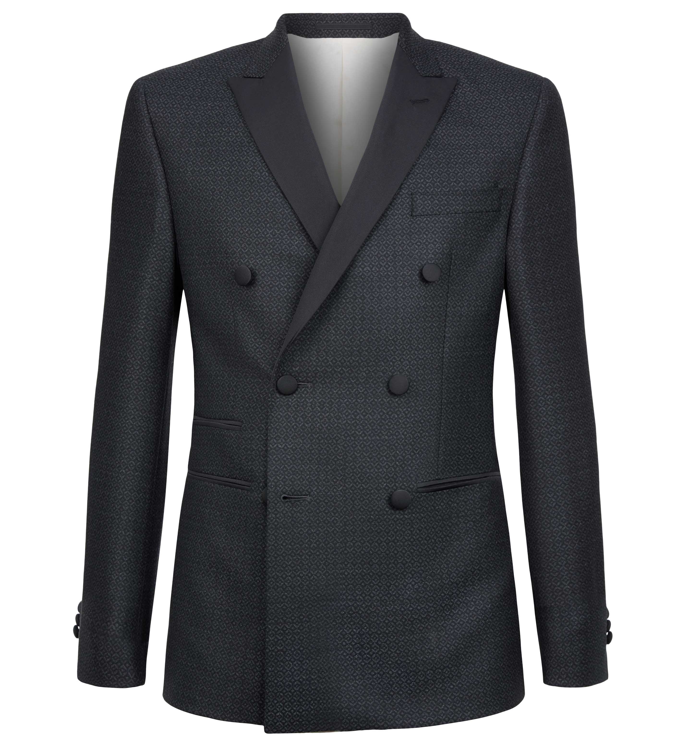 Black Double Breasted Peak Lapel Made to Order Suit – Mr.Start